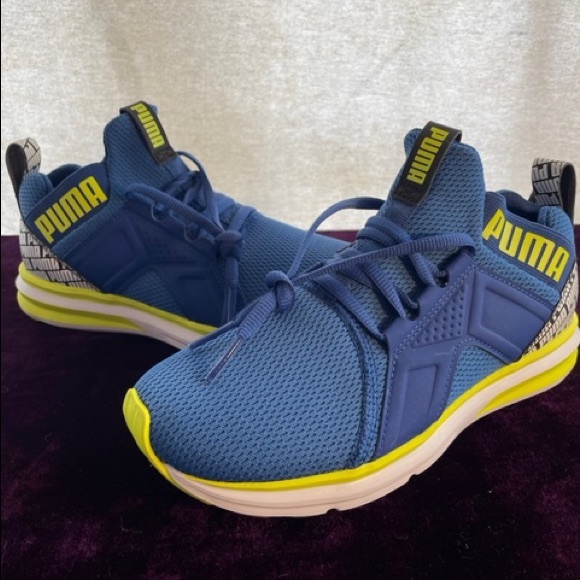 Puma | Shoes | Brand New Blue And Yellow Puma Childrens Sneakers Sz 45c ...